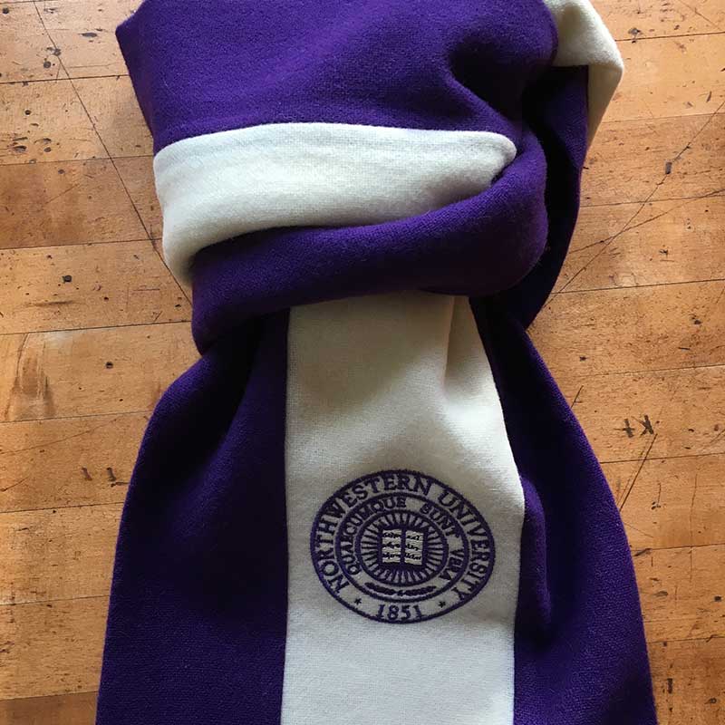 Northwestern University Saxony Scarf | Harris Made