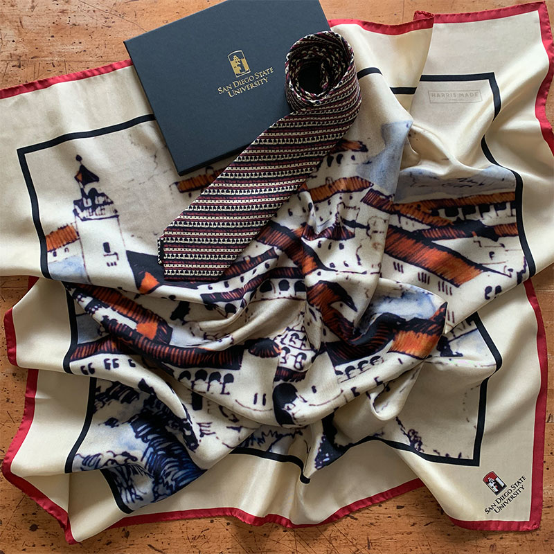 San Diego State University Silk Scarf | Harris Made